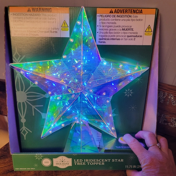Holiday Time | Holiday | Holiday Time Led Star Tree Topper With Blue ...